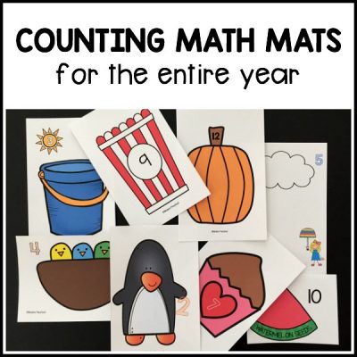 Counting Math Mats for preschool 1-12 - Modern Preschool