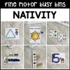 NATIVITY Fine Motor Busy Bins for Christmas - Modern Preschool
