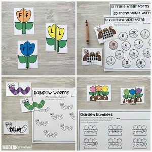 GARDEN Literacy & Math Centers for Spring - Modern Preschool