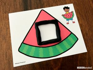 Watermelon Fine Motor Shape Cards