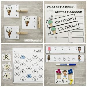 Ice Cream Counting Mats