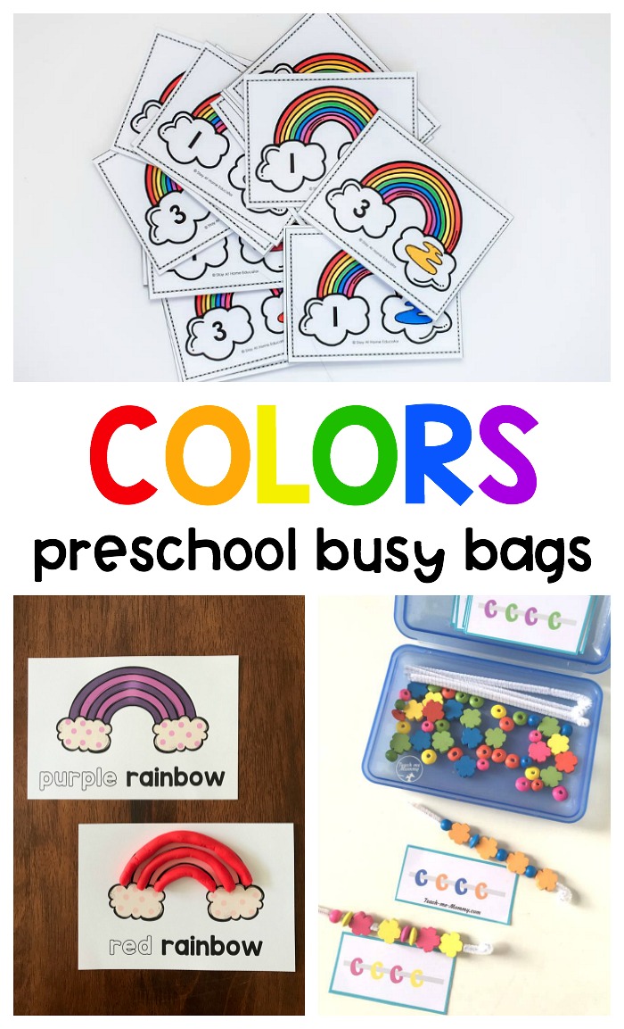 Rainbow Color Play Dough Mats