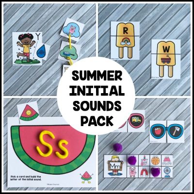 Summer Alphabet Initial Sounds Pack - Modern Preschool