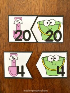 Sand Toys Number Puzzles