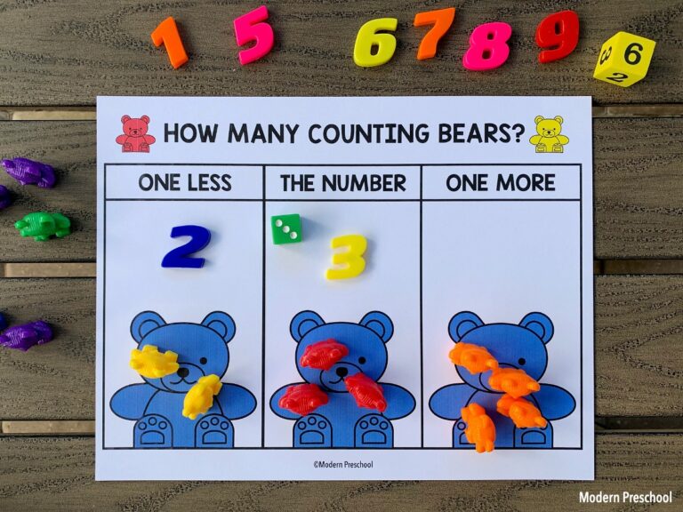 Counting Bears One More One Less Number Mats