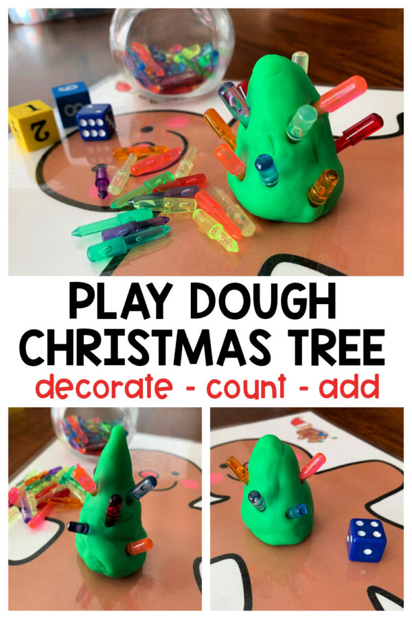 Play Dough Christmas Tree Fine Motor Math