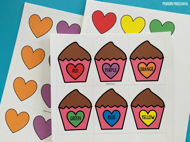 Heart Cupcakes Color Matching
