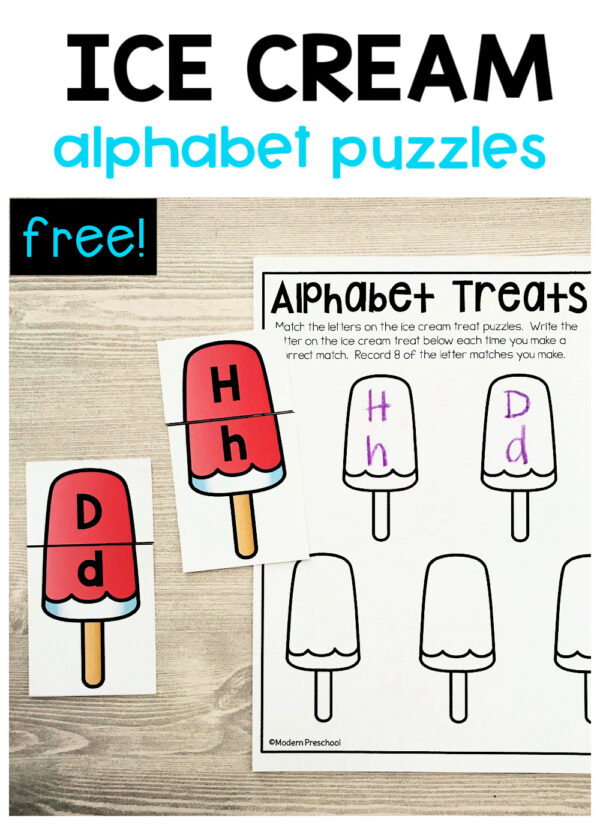 Ice Cream Treat Alphabet Puzzles