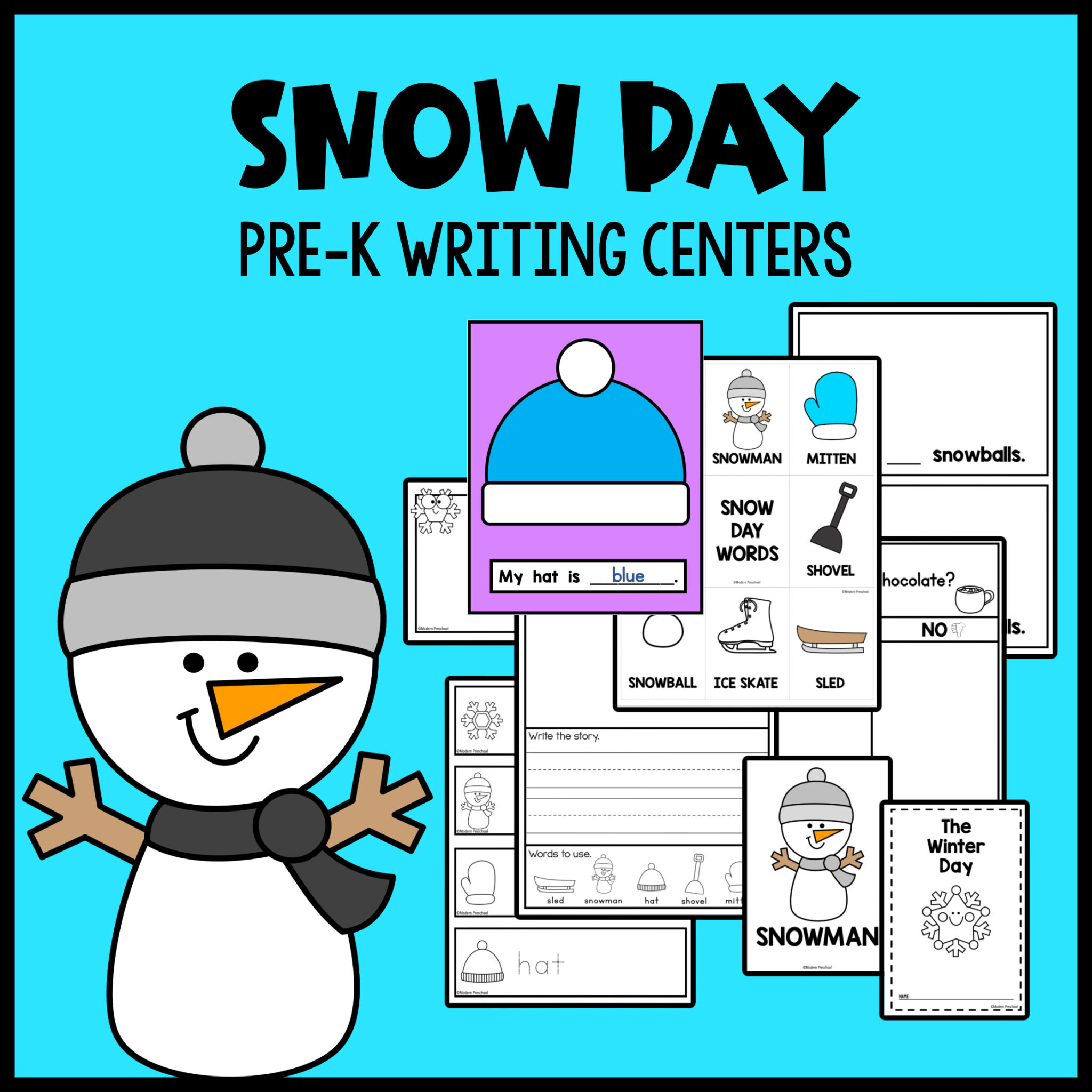 Pre-K Writing Centers Year Long Bundle - Modern Preschool